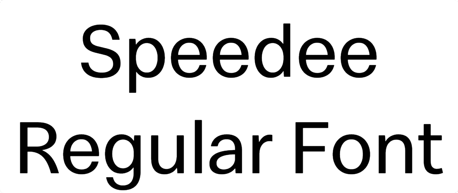 Speedee Regular Font - Dafont Style